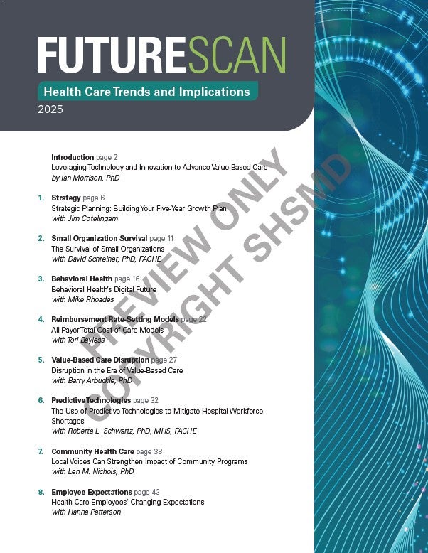 Futurescan 2025: Health Care Trends and Implications | SHSMD